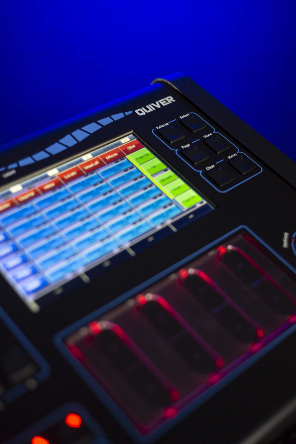 DMX 512 control with touch screen and control fader – Sagitter